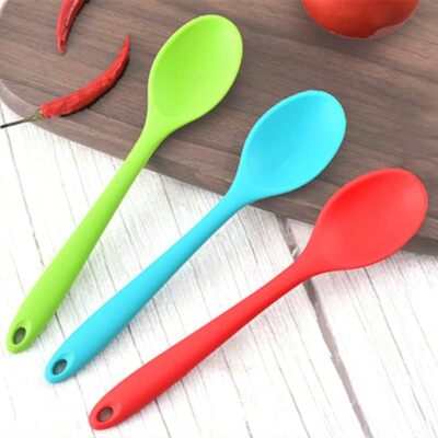 Silicone Spoon 28cm for Serving Kitchen Cooking Baking Non-Stick Easy ...