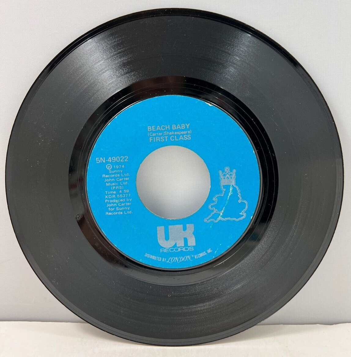 B64 First Class: Beach Baby/ Both Sides Of The Story, 1974 UK 5N-49022 ...