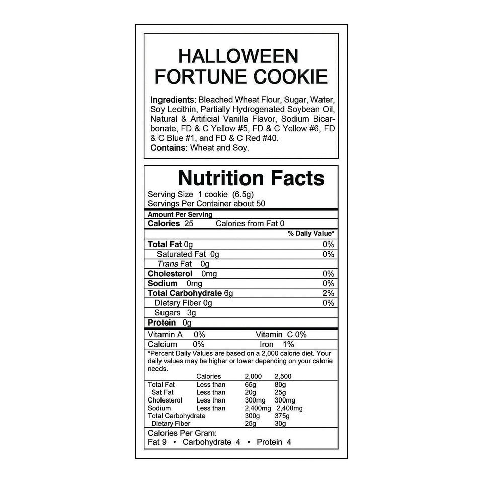 Halloween Fortune Cookies - Party Favors - Trick-or-Treat Candy - 50 ...
