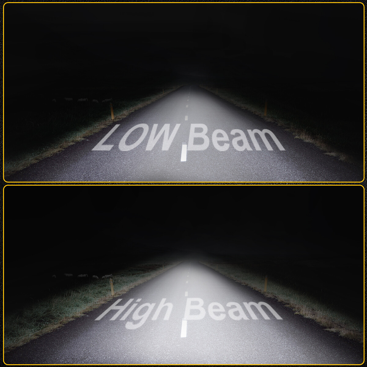 6K LED Headlights Bulbs High Low Beam + Fog Light Kits Super Bright ...