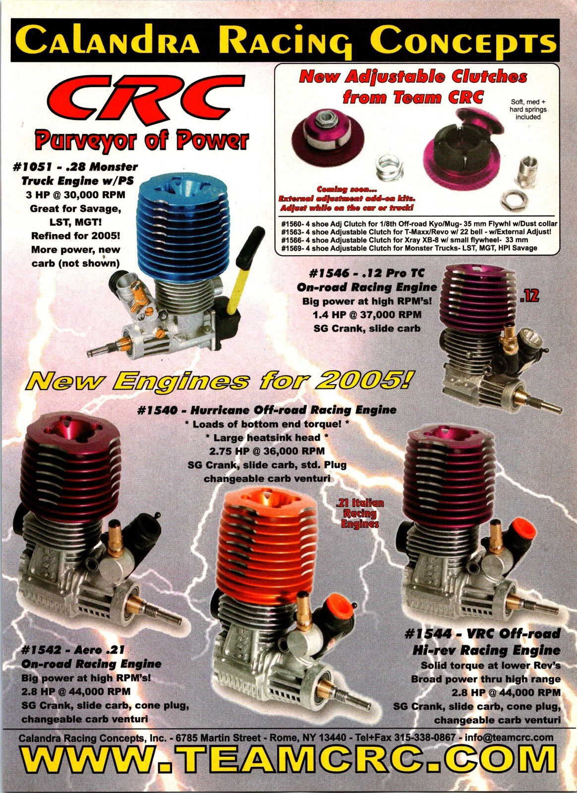 Team CRC Engines Calandra Racing RC Vintage Print Ad Wall Art Decor | eBay