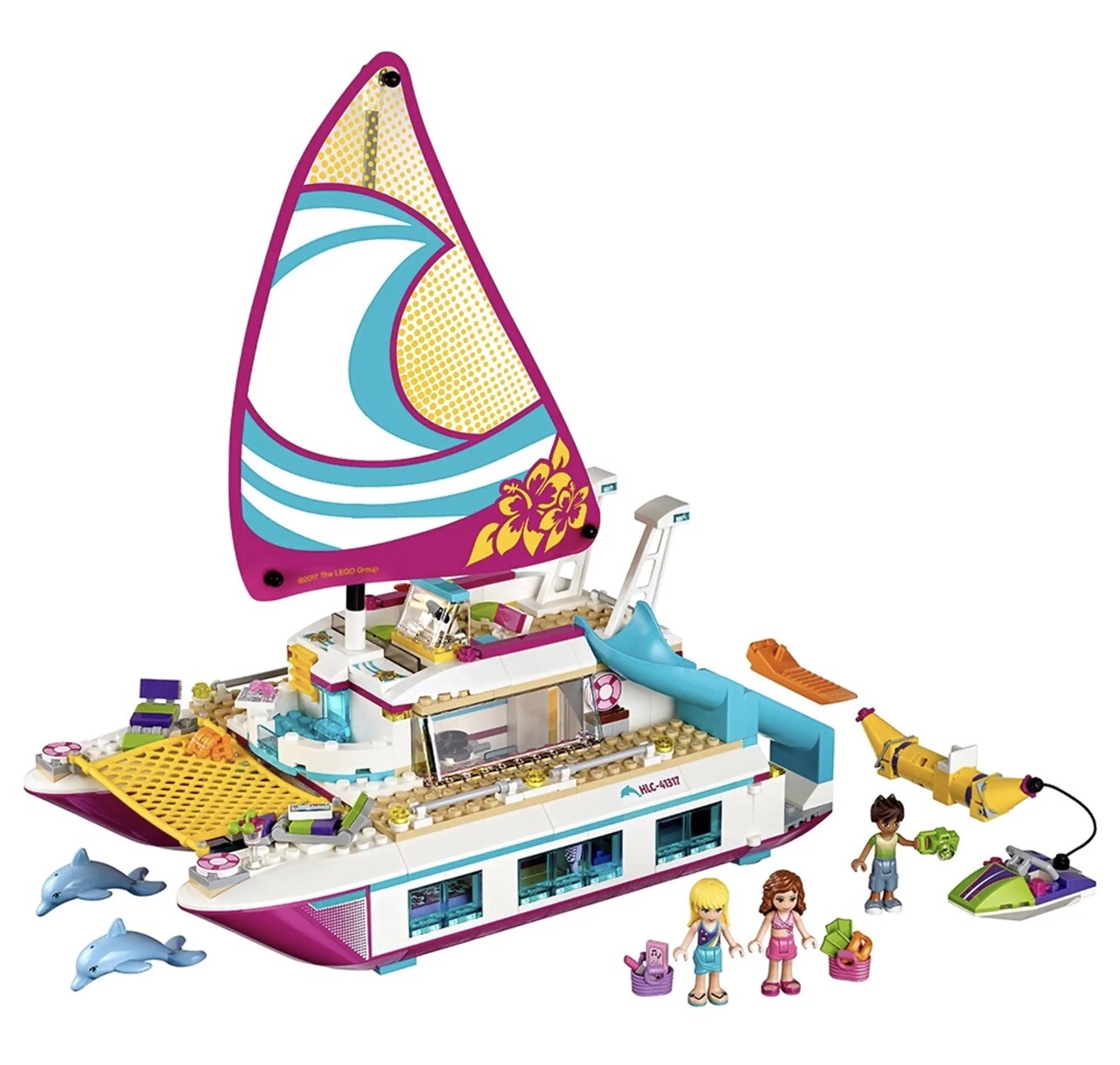 Lego Friends 41317 Sunshine Catamaran 100% Complete Retired No box No ...
