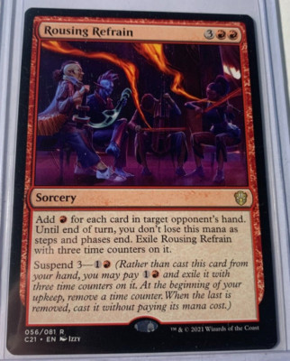MTG Rousing Refrain - Commander 2021 RARE - #056/081 - Magic Red ...