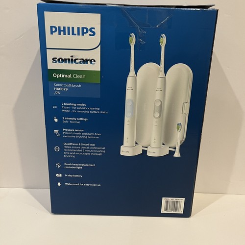 Philips Sonicare Optimal Clean Electric Toothbrush 2 Pack HX6829/75 w/2 ...