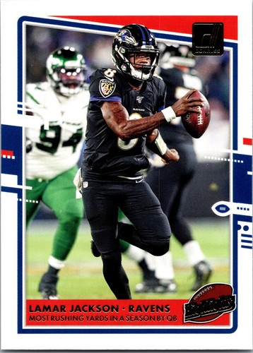 2020 Panini Donruss Highlights Lamar Jackson Baltimore Ravens NFL Cards ...