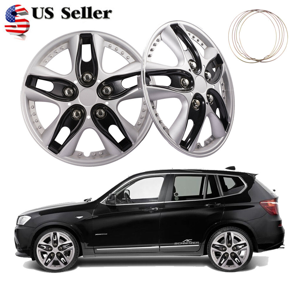 12 inch 4PCS Rim & Tire Hub Caps Car Wheel Cover Replacement Protection ...
