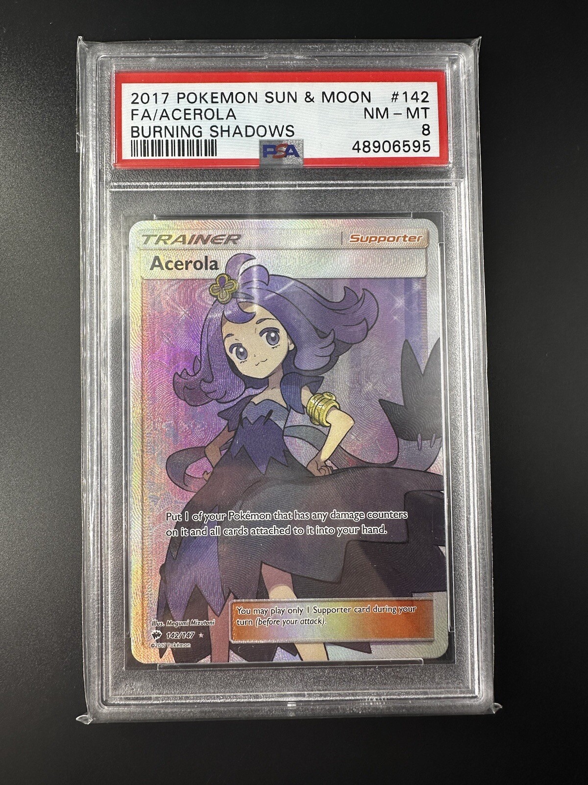 Pok%C3%A9mon+TCG+Acerola+Burning+Shadows+142%2F147+Holo+Full+Art for ...