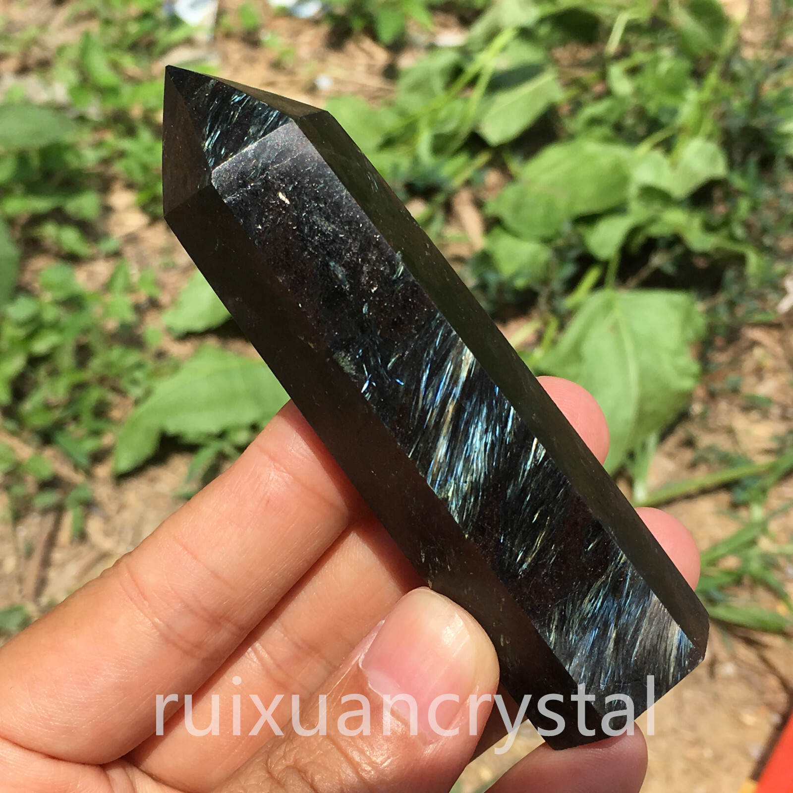 2.2LB Natural Astrophyllite quartz crystal obelisk wand point healing ...