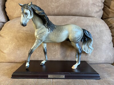 Breyer **Leandro** Resin Spanish Barb Dappled Grey Traditional Horse ...