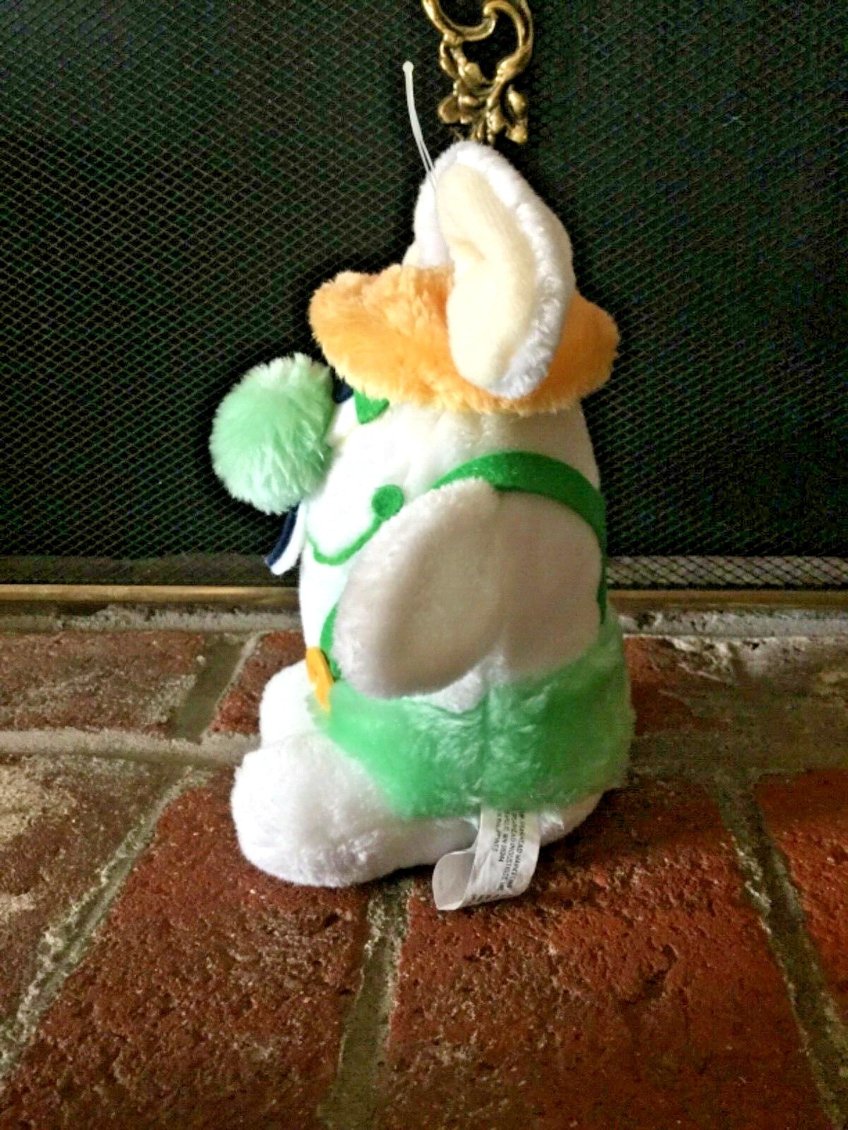 Vtg 1983 Stuffed Animal Easter DUDLEY BUNNY RABBIT Green & White 8.5 ...