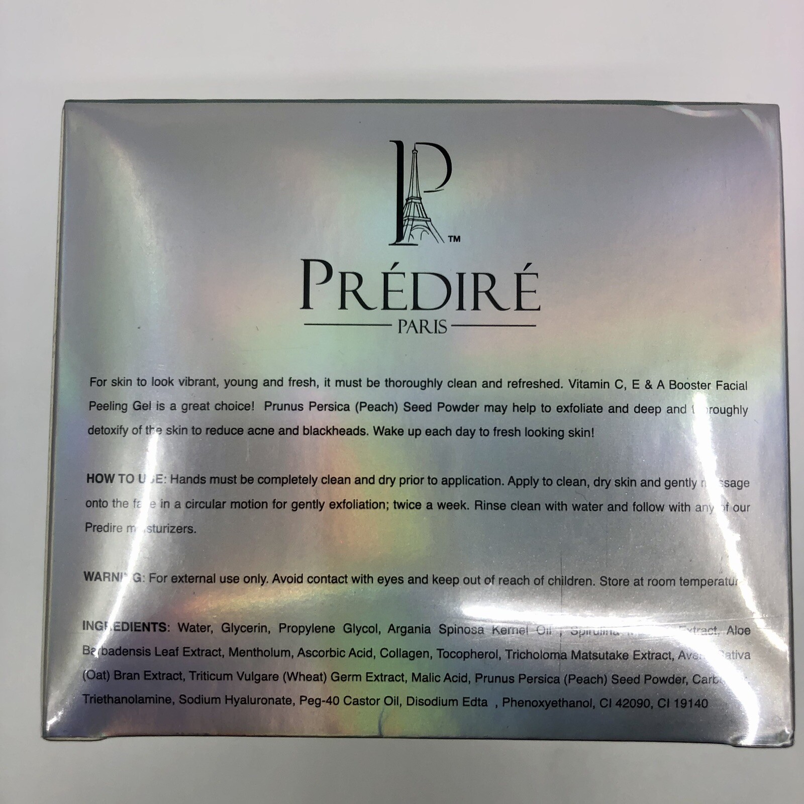 PREDIRE Paris Argan Oil Facial Peeling GEL With Vitamin E & a Top ...