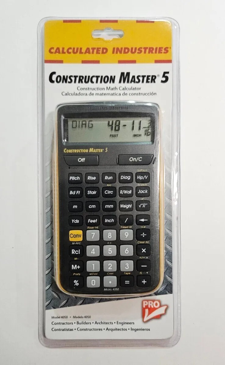 Calculated Industries Construction Master 5 Calculator - Black (4050 ...