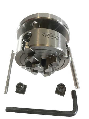 New Rotary Table 4" inch H V With 70 mm Chuck 4 Jaw Plus Backplate T ...