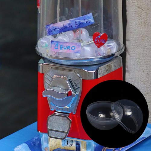 50 Clear Round 1" Vending Machine Capsules Empty Cases Gumball ...