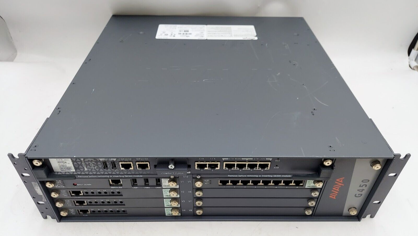 AVAYA G450 Media Gateway W/1X S8300.3XMM710B | 1X MM711 CARDS | eBay