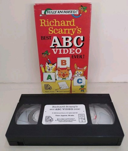VHS 1989 Animated Richard Scarry's Best ABC Video Ever! | eBay