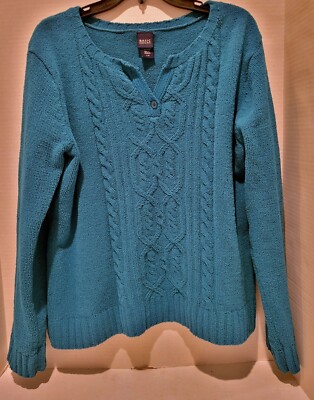 Basic Editions Womens Sweater ~Blue ~Sz Large~ Casual ~EUC | eBay