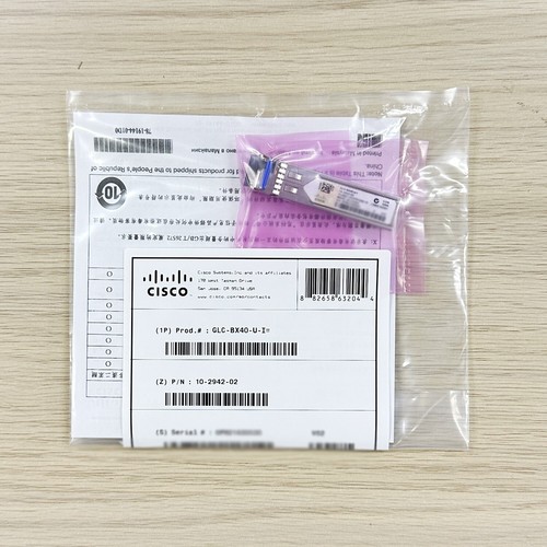 Cisco w/ Green Hologram GLC-BX40-U-I 1000BASE-BX-U BiDi SFP Transceiver ...