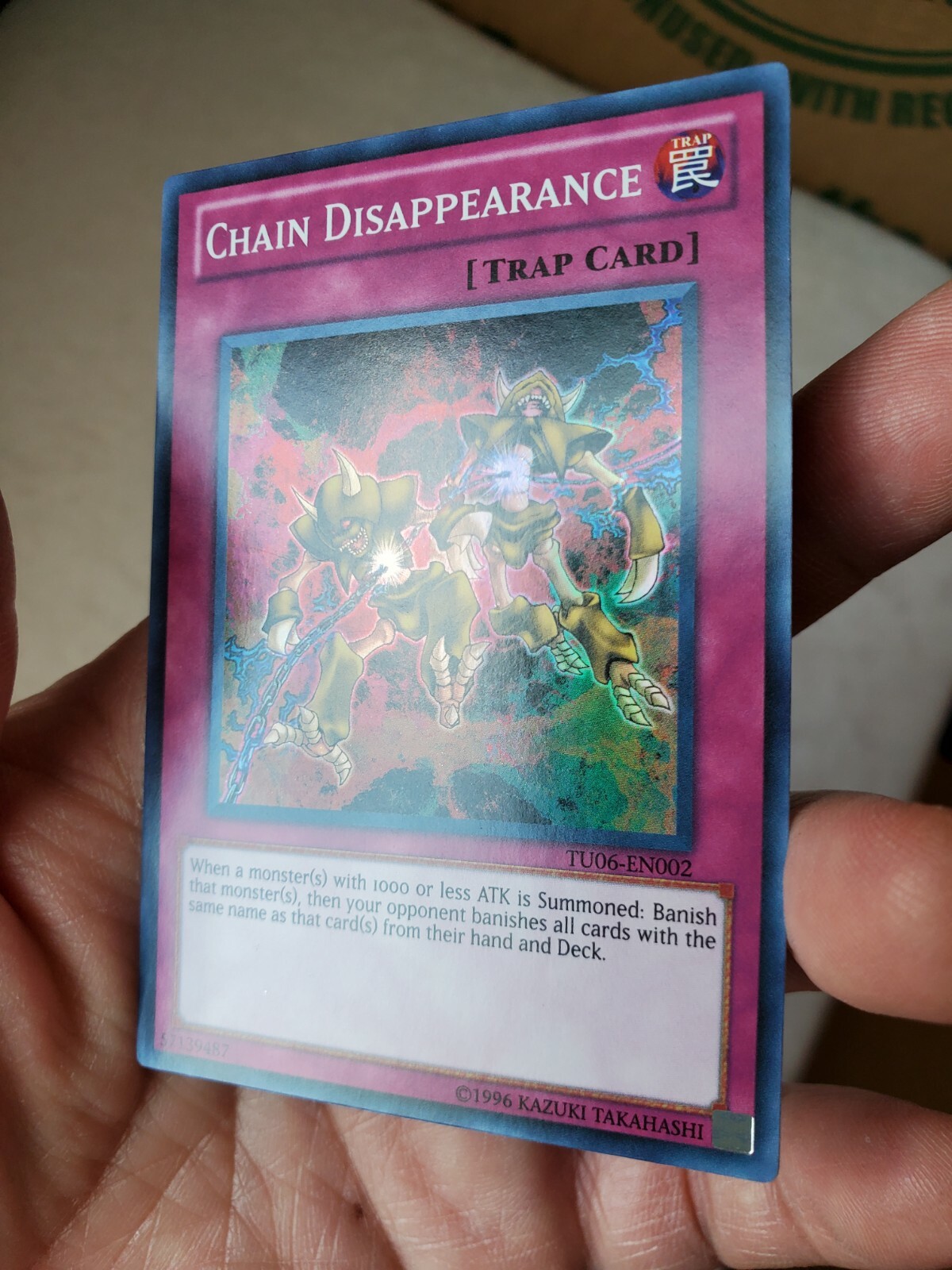 Yugioh! Chain Of Disappearance. TU06-EN002. Super Rare. Near mint. | eBay