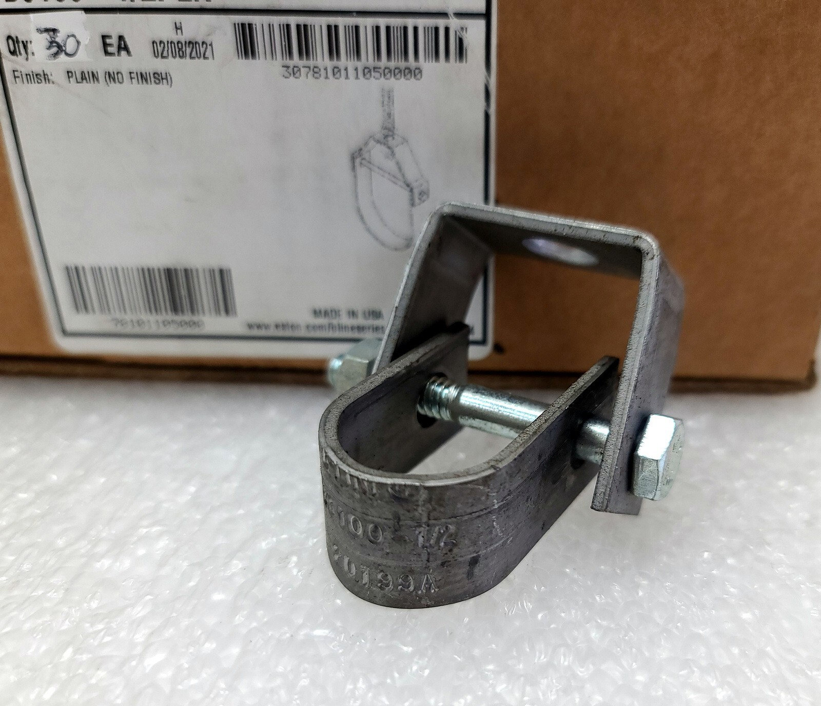 Lot Of 30 Eaton B-Line SLIDE-RITE™ B3100-1/2PLN Standard Pipe Clevis ...