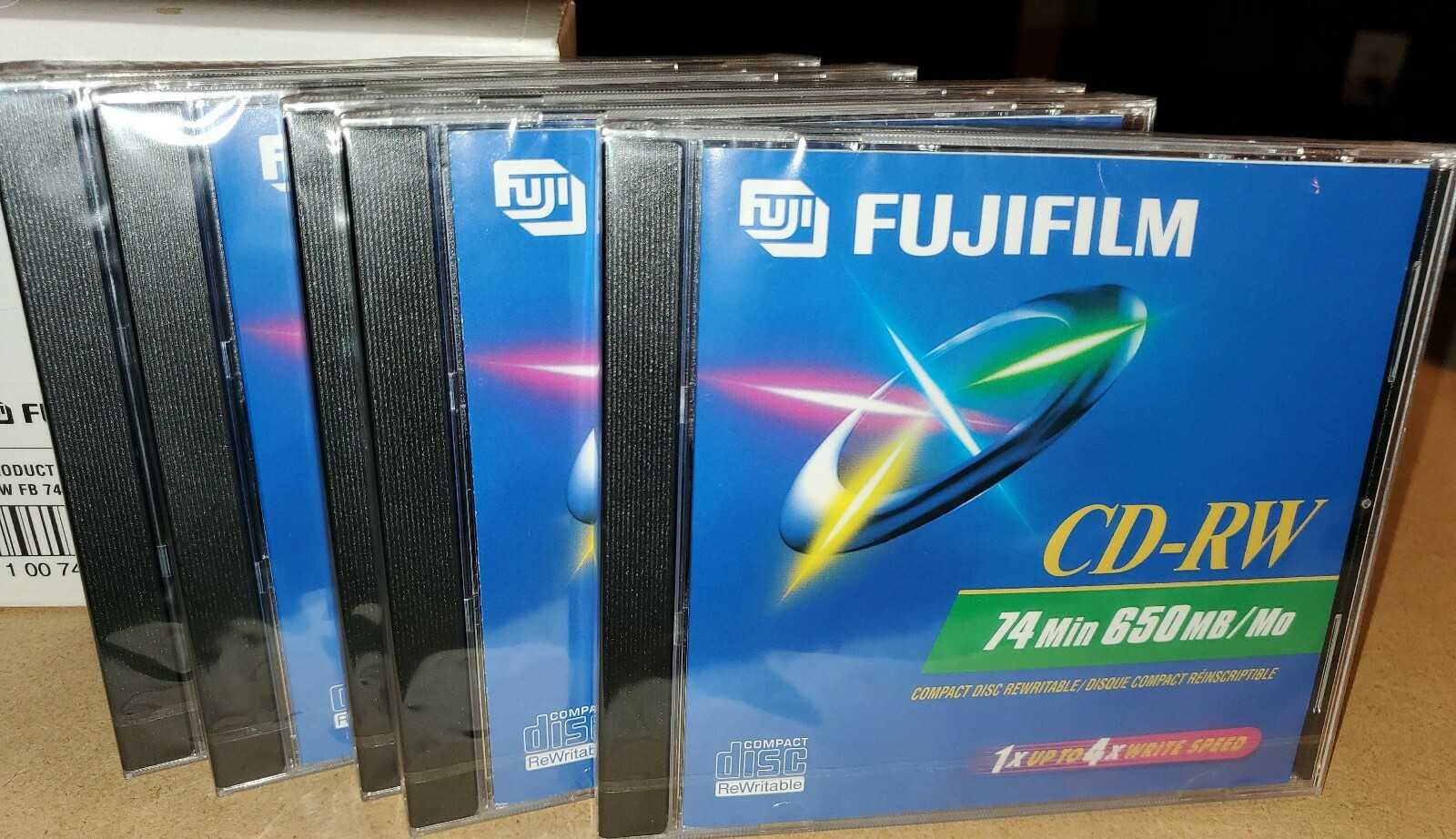 FujiFilm 74-Minute • 650 MB CD-RW Compact Discs ~ 5 Discs Brand New ...