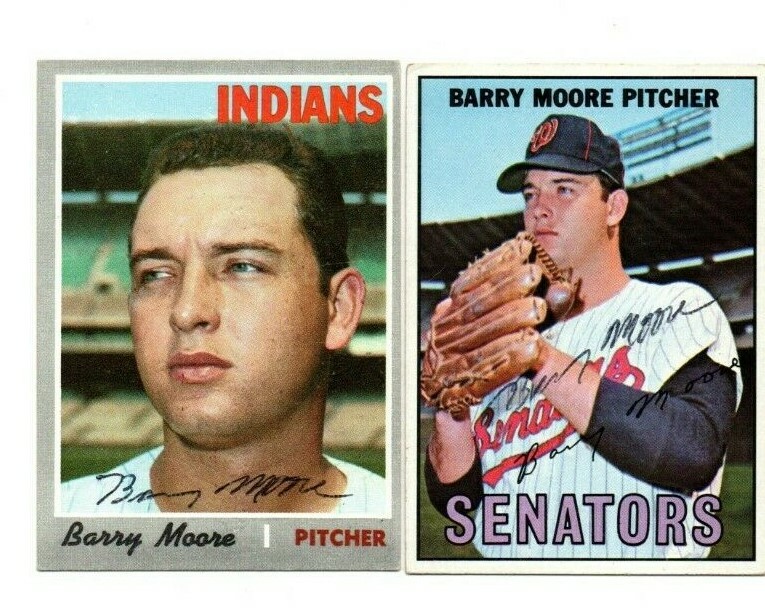 Barry Moore signed 1970 TOPPS #366 Indians | eBay
