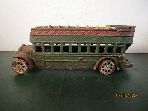 Vintage Cast Iron Toy Double Decker Bus | eBay