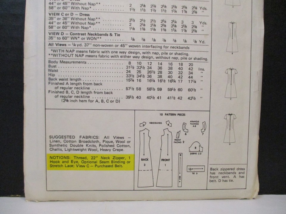 Vintage McCall's Pattern 3608 Miss Size 8 Bust 31.5" Dress 3 Lengths ...