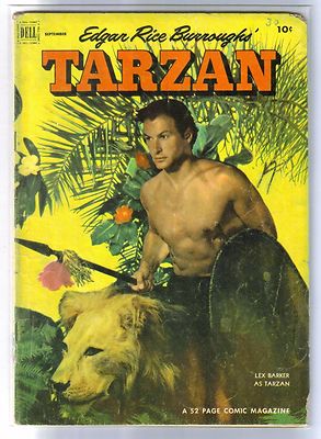 TARZAN #36 Lex Barker Cover! Edgar Rice Burroughs Dell Comic Book ~ G ...