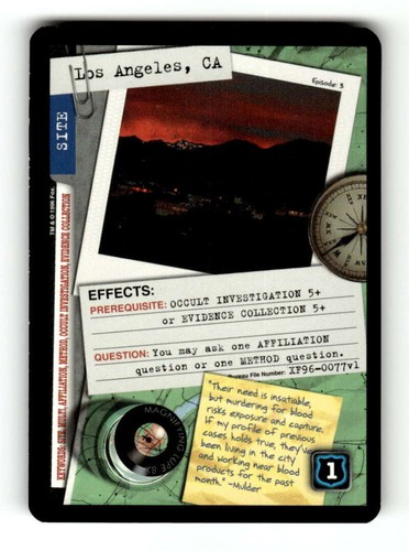 1996 X-files Card Game Los Angeles, CA Episode 3 BXCP06 | eBay