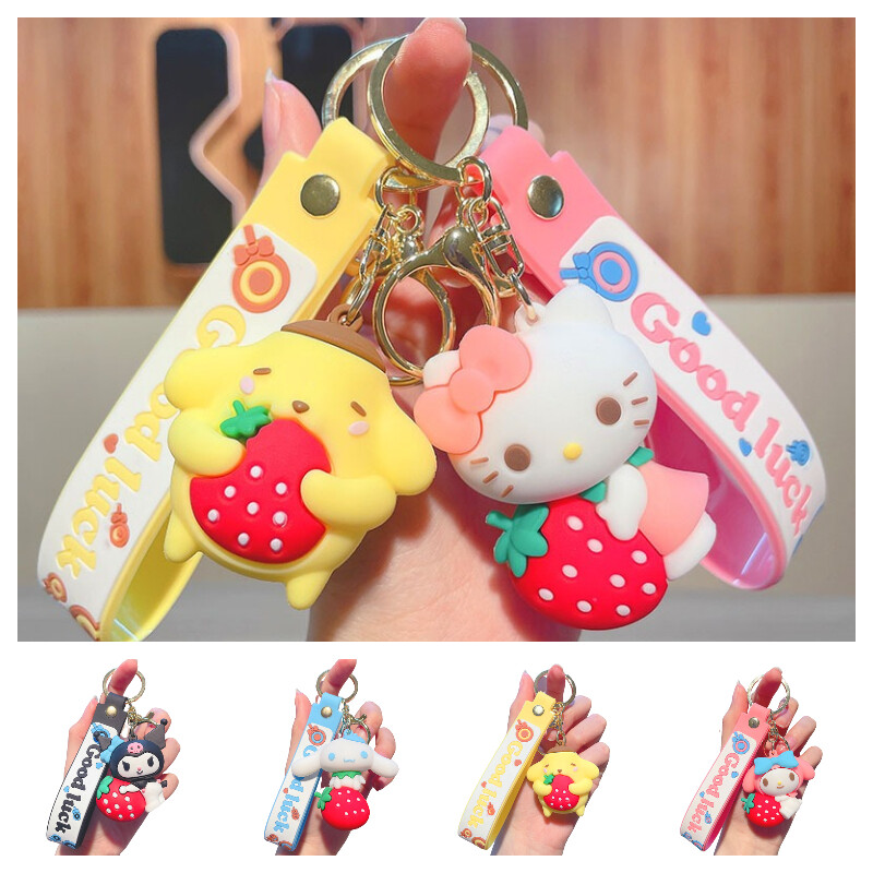 Jg-979 Creative And Cute Meledi Stberry Keychain Cartoon Pvc Cool Lomi ...