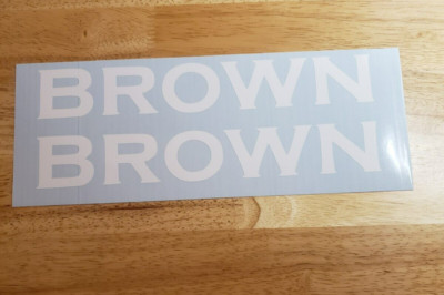 brown brush Rotary Cutter decal sticker vinyl (2) replacement white ...