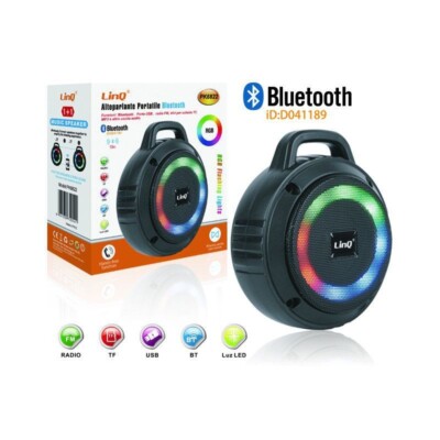 X Enceinte Bluetooth Portable PK6822 Avec Support USB FM AUX MP3 LED ...