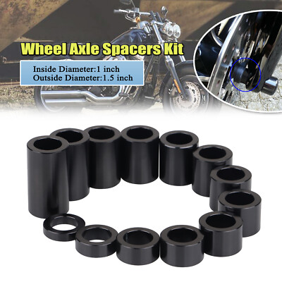 Wheel Axle Spacers Kit 25mm ID 1-1/2" OD For Harley Electra Glide FLHT ...