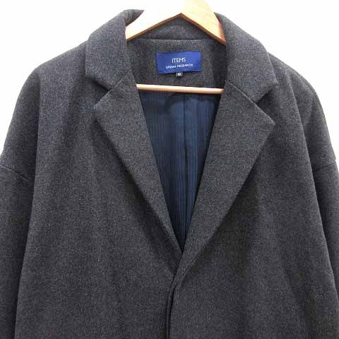 Urban Research Wool Chester Coat L Charcoal Fully Lined Men’s Outerwear ...