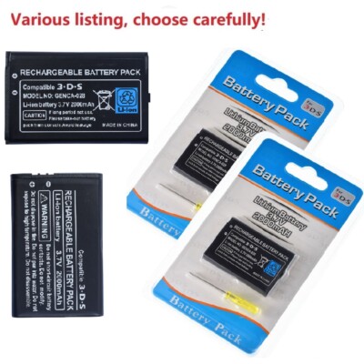 For Nintendo 3DS 2DS Battery Replacement + Tool 2000mAh 3.7V ...