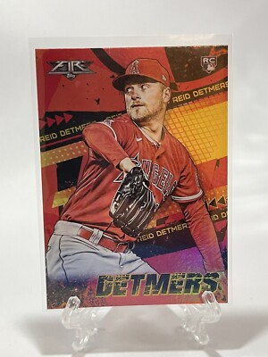 2022 Topps Fire REID DETMERS RC Red Parallel Insert Card LA Angels #55 ...