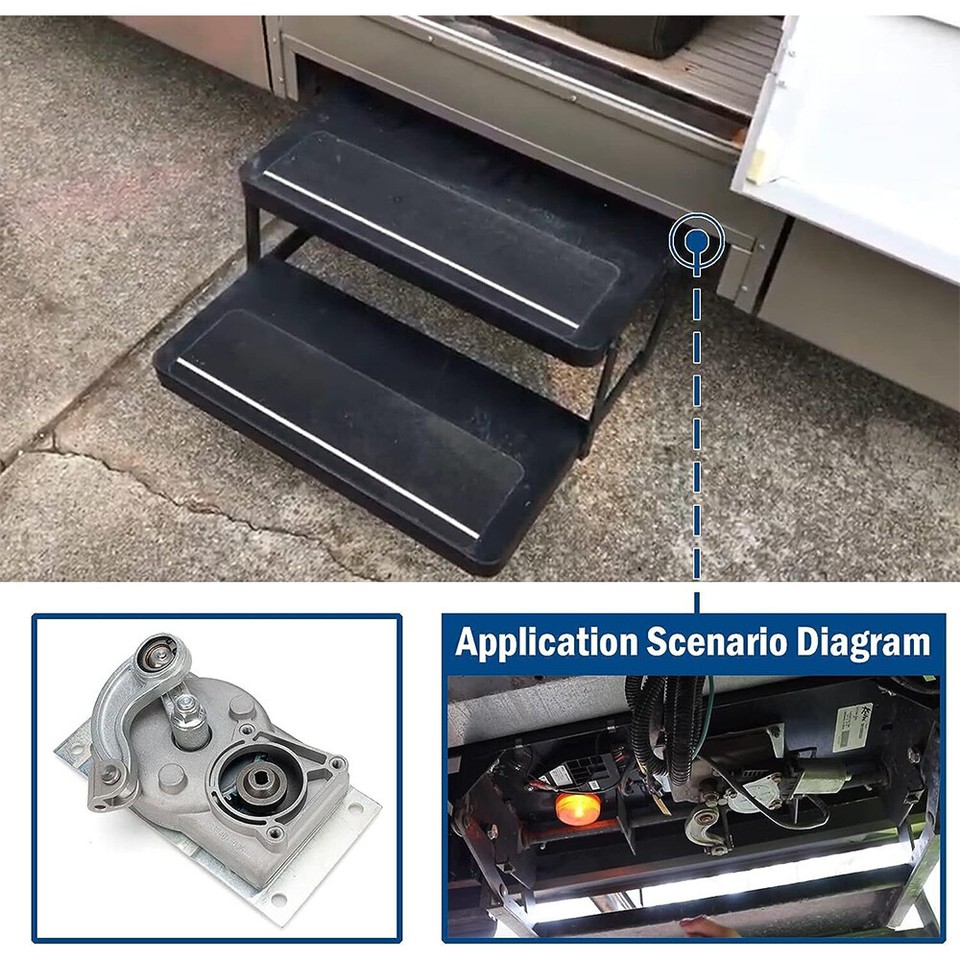 RV Gear Box Linkage & Motor For Kwikee Electric Steps Replace 366043 ...