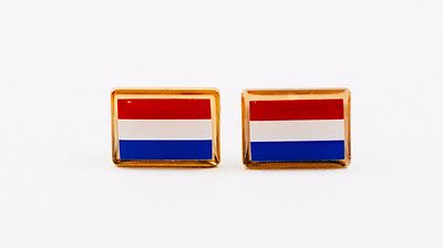 Dutch Flag Cufflinks--Europe European Netherlands Amsterdam Holland ...