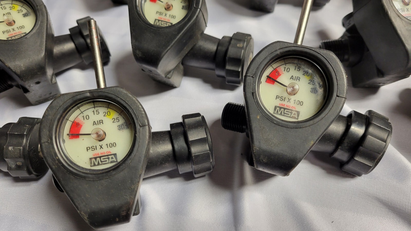 MSA 2215 PSI X 100 Cylinder Valve Assembly SCBA Bottle TANK GAGE - LOT ...