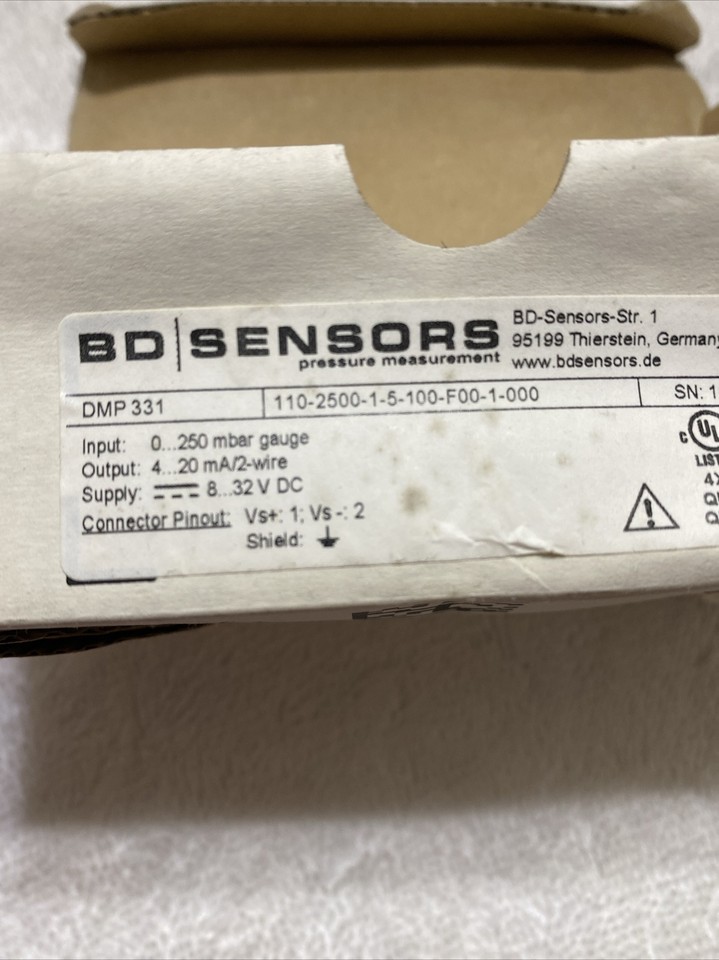BD SENSOR DMP331 110-2500-1-5-100-F00-000 | eBay