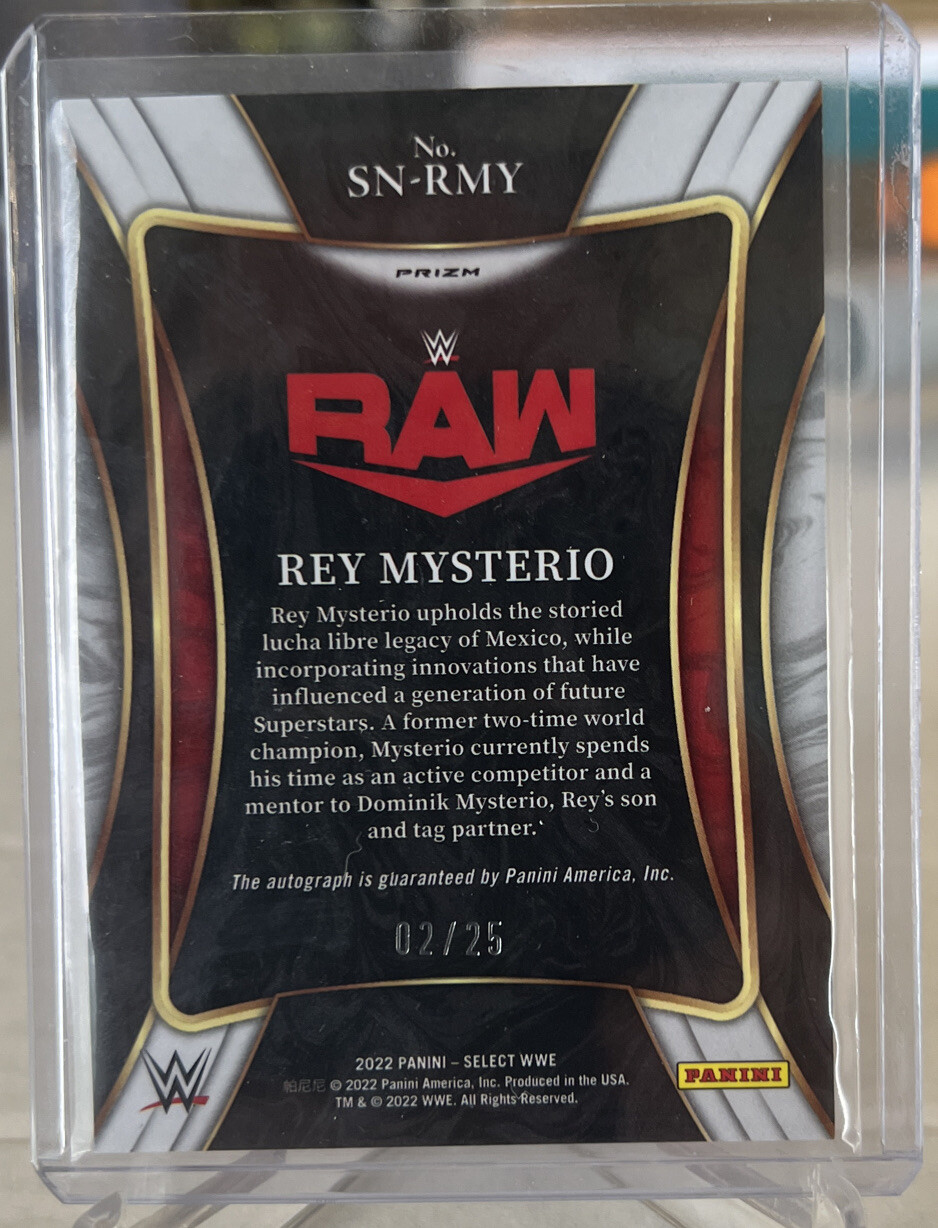 2022 Panini Select WWE REY MYSTERIO Signature Selections Auto Tie Dye 2 ...