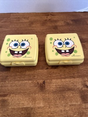 Vintage Tupperware SpongeBob Squarepants Sandwich Keeper Container 2 ...