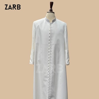 White Papal Cassock Soutane 33 Buttons Clergy Robe Roman Catholic ...