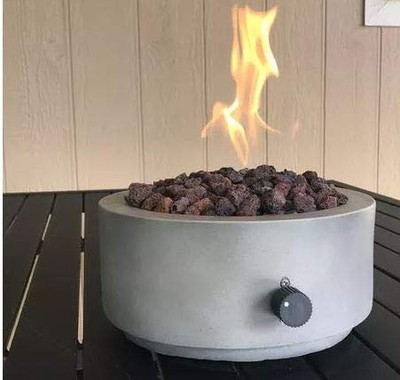 Threshold Stone Outdoor Tabletop Propane Fire Pit Lava Rock for ...