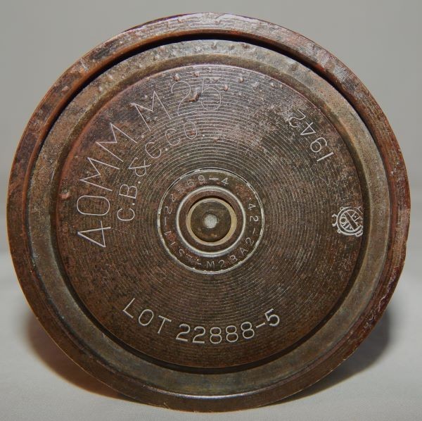 1942 C.B.&C. CO. 40MM.M25 MORTAR SPENT BRASS SHELL CASING-10" TALL | eBay