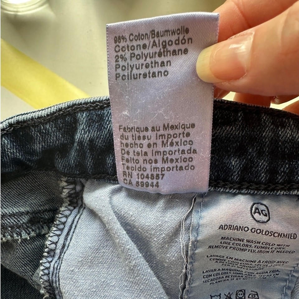 AG Adriano Medium Wash Whiskered Prima Cigarette Leg Jeans 30 | eBay