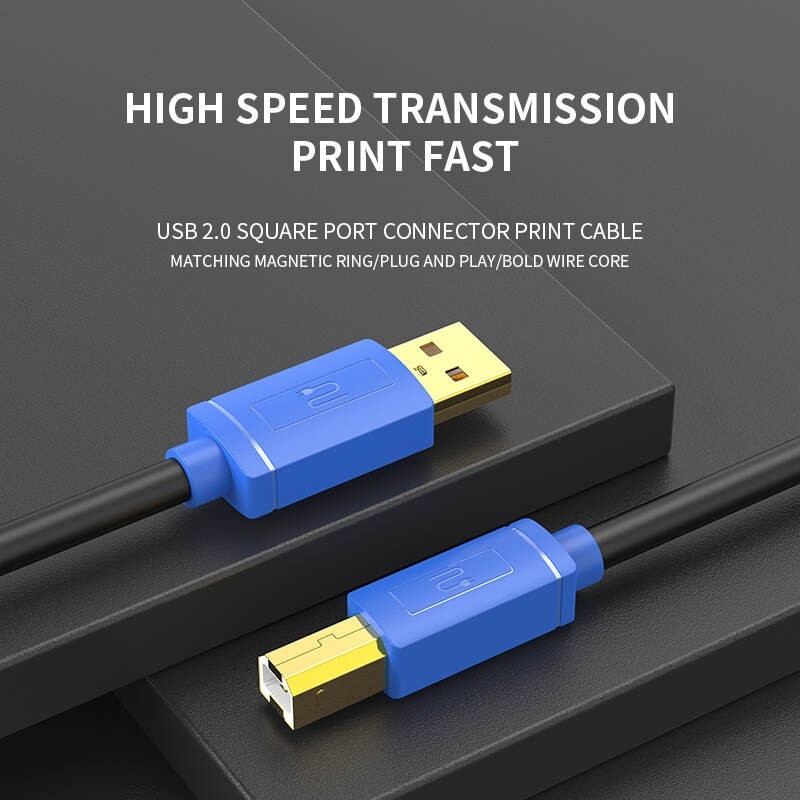 Premium USB 2.0 Type A to Type B Male Shielded GOLD Printer Digital ...