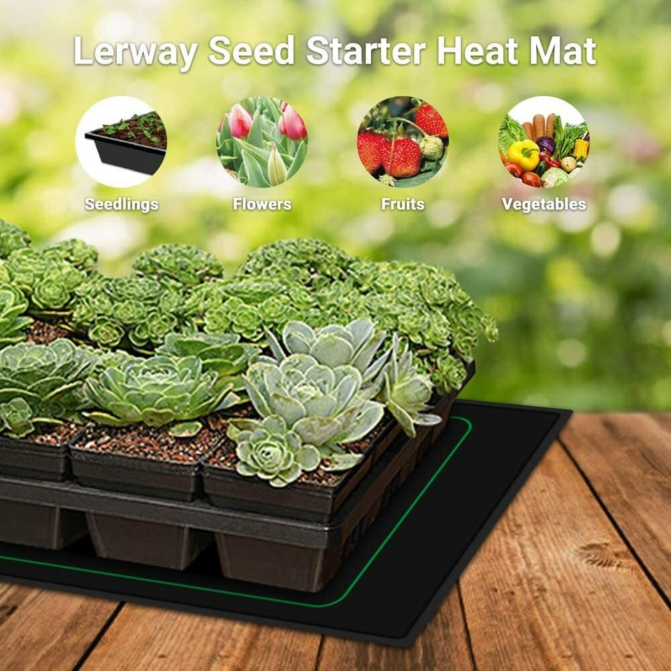 2x 21W Seedlings Heat Mat Heating Pad Warmer Plant Seed Germination ...