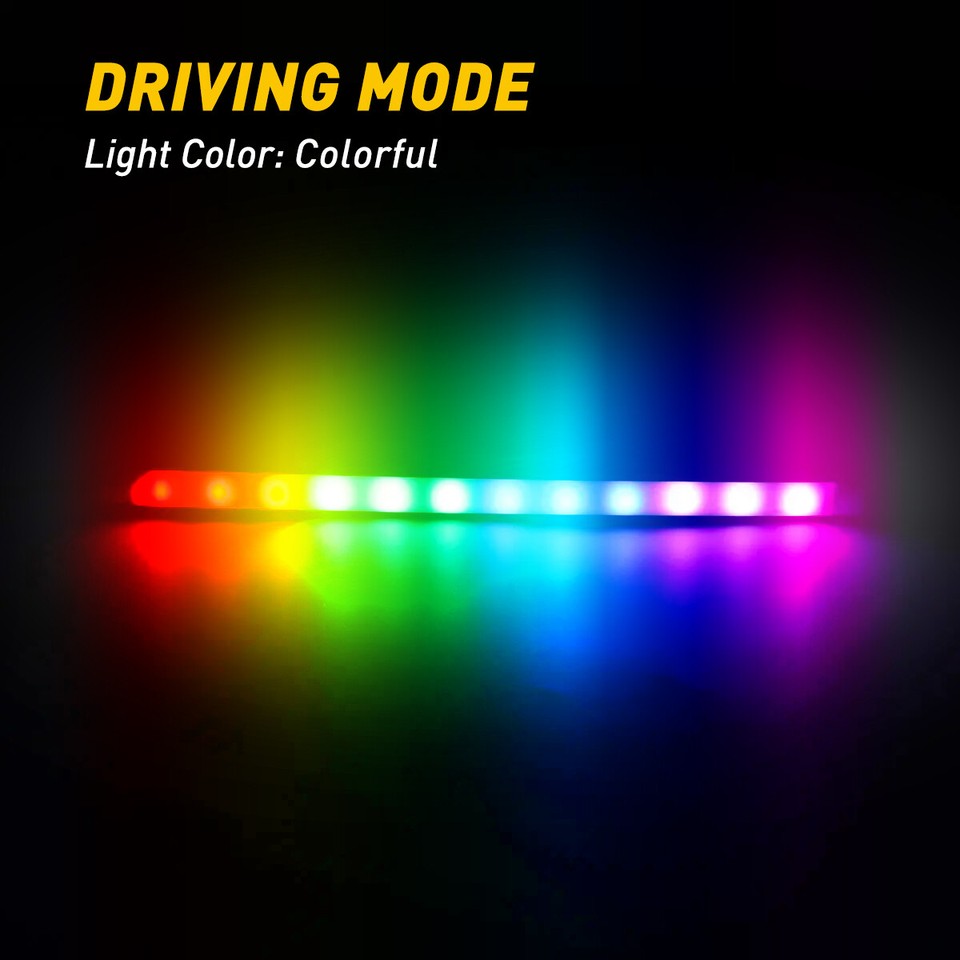 LED Motorcycle Light Strip Rear Tail Brake Turn Signal Bar License ...